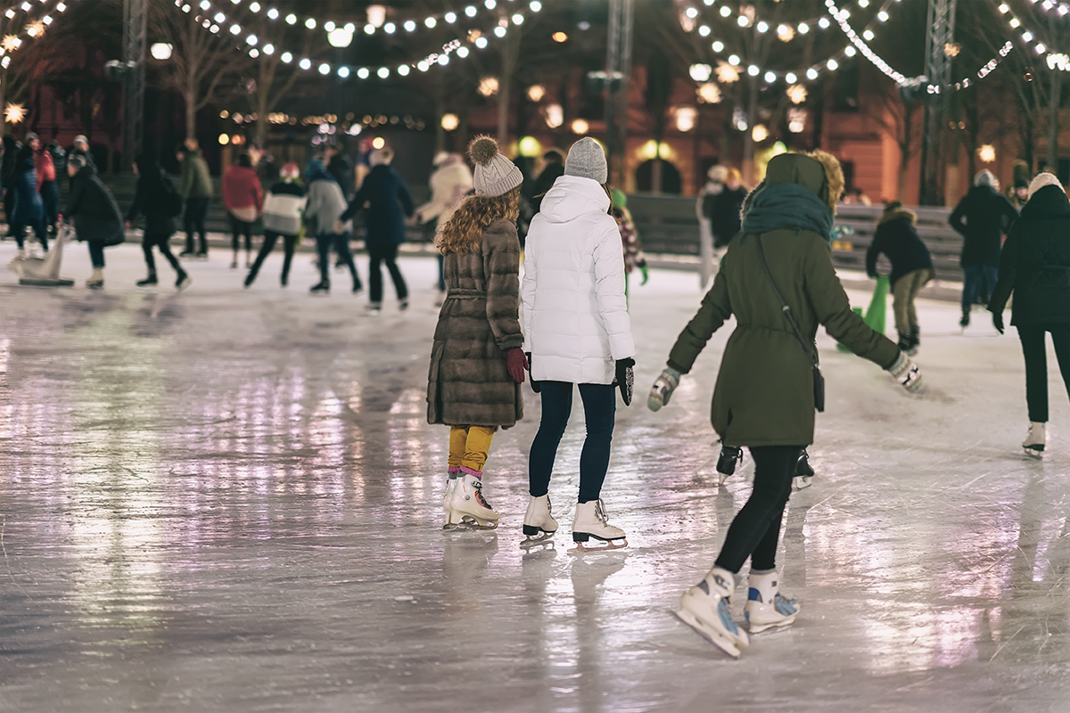 This Outdoor Ice Skating Rink Brings Holiday Magic to Newtown Square